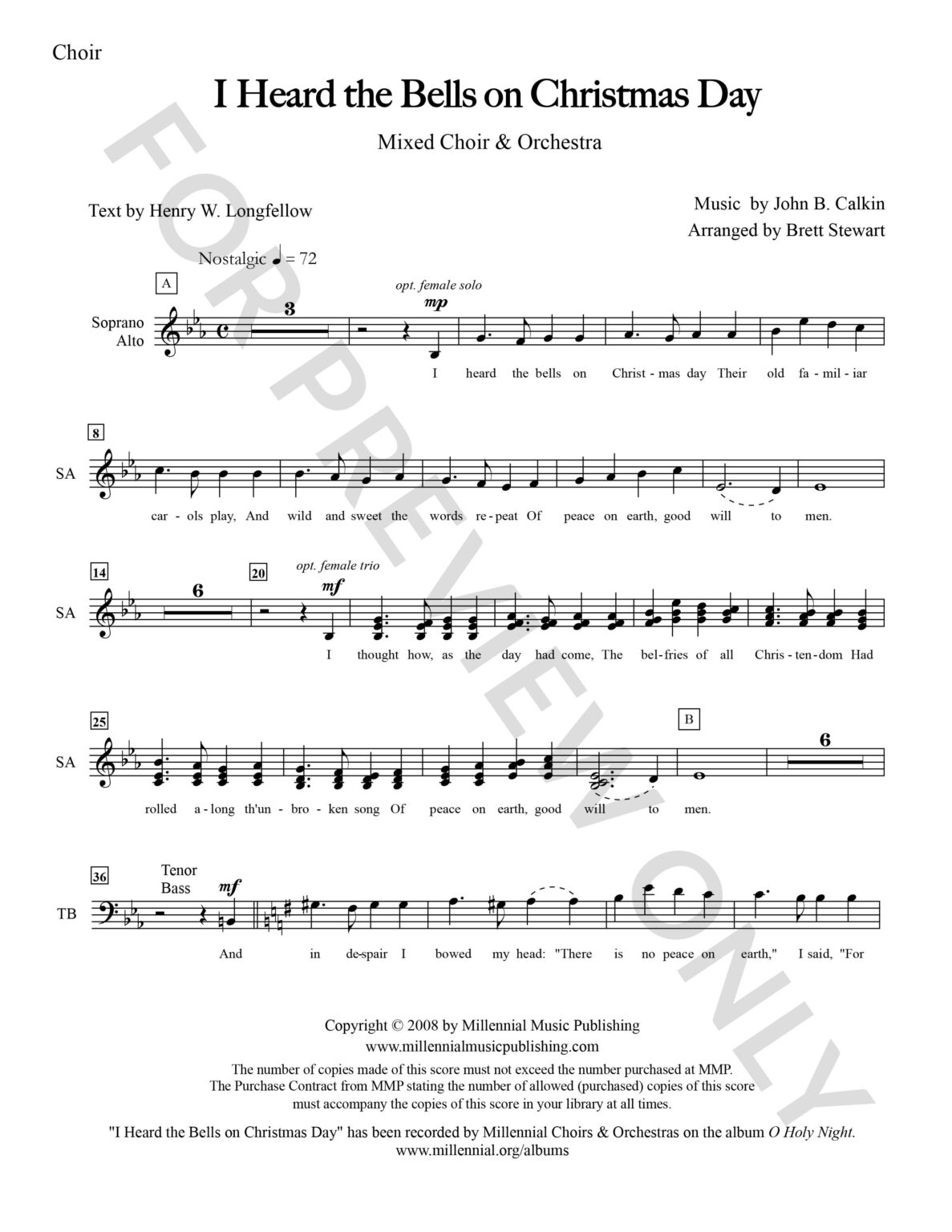 I Heard the Bells on Christmas Day - Millennial Publishing
